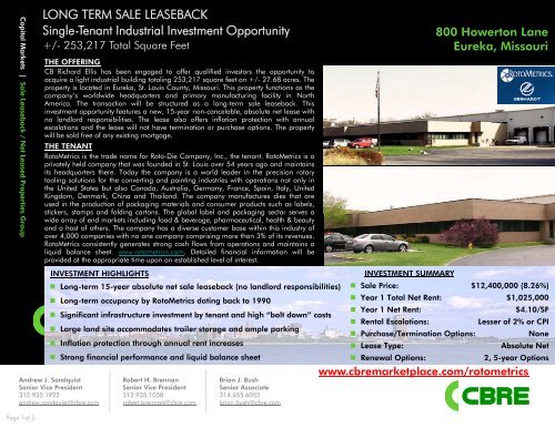 Property Brochure - CBRE