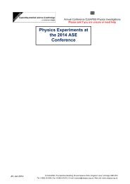 Student Safety Sheets - CLEAPSS