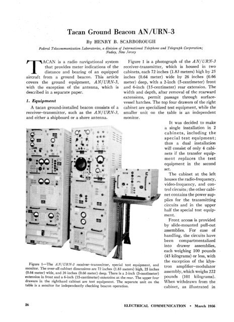 Tacan Ground Beacon AN /URN—3