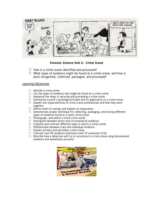 Forensic Science Unit 2