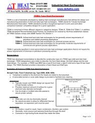 TEMA Shell & Tube Nomenclature - Delta T Heat Exchangers