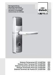 Dialock Furniture Terminal Tag-it ISO Dialock ... - Dialock Support