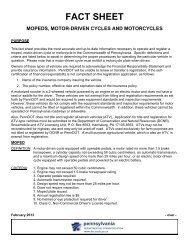 PennDOT - Motorcycles, Motor-Driven Cycles and Mopeds FAQ's
