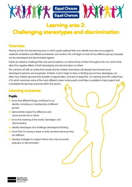 Learning area 2: Challenging stereotypes and discrimination
