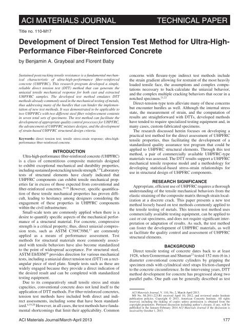 aci materials journal technical paper - Federal Highway ...