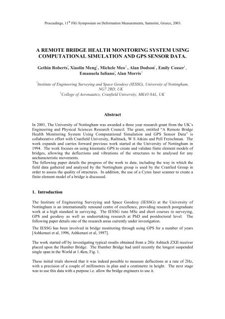 A Remote Bridge Health Monitoring System Using Computational Fig
