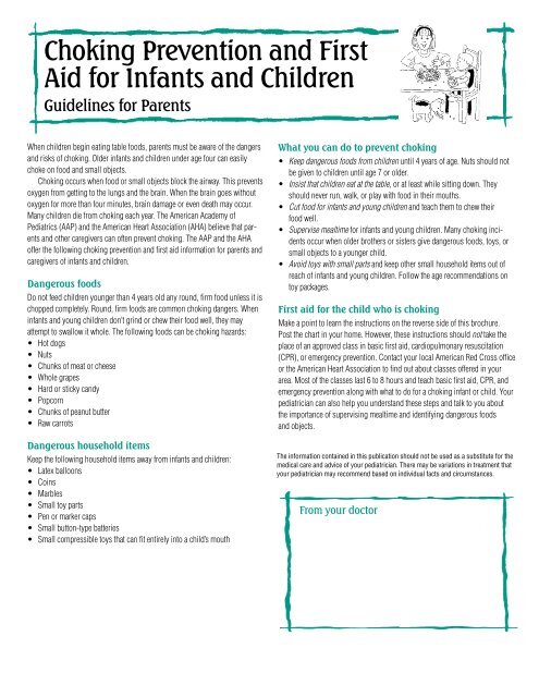 Choking First Aid For Children