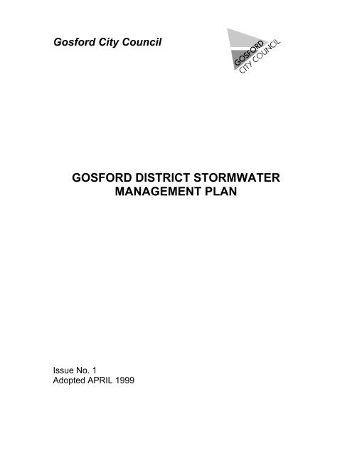 Gosford District Stormwater Management Plan (PDF File, 944.2 kB)