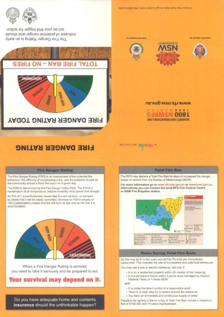 Prepare, Act, Survive Bush Fire Protection Plan (PDF File, 4.8mb)