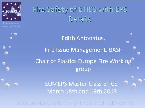 Edith Antonatus, Fire Issue Management, BASF Chair of ... - EUMEPS
