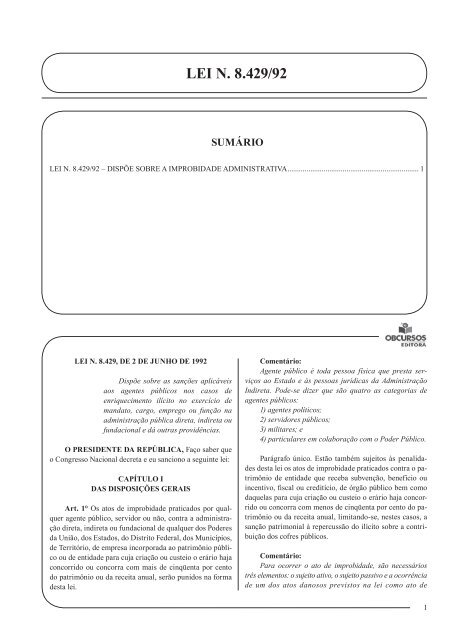 lei 8429_92.indd - Gran Cursos