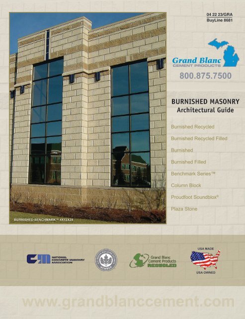 BURNISHED MASONRY - Grand Blanc Cement Products