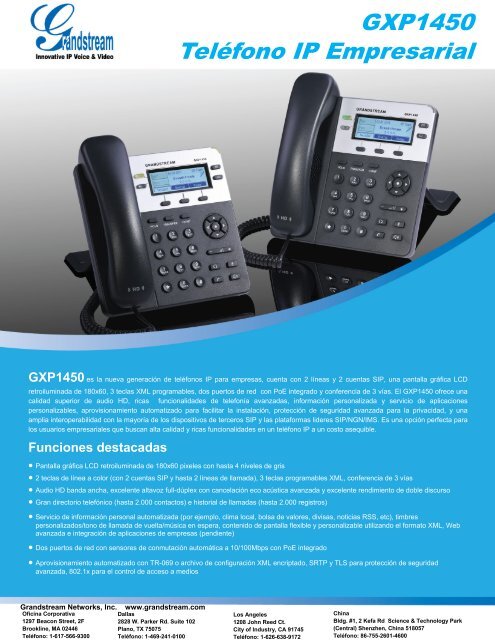 brochure gxp 1450 - Grandstream Networks