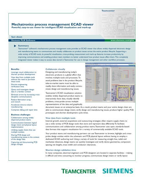 Mechatronics process management ECAD viewer