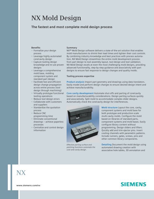 NX Mold Design - Siemens PLM Software