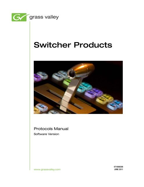 Switcher Products Protocols Manual - Grass Valley
