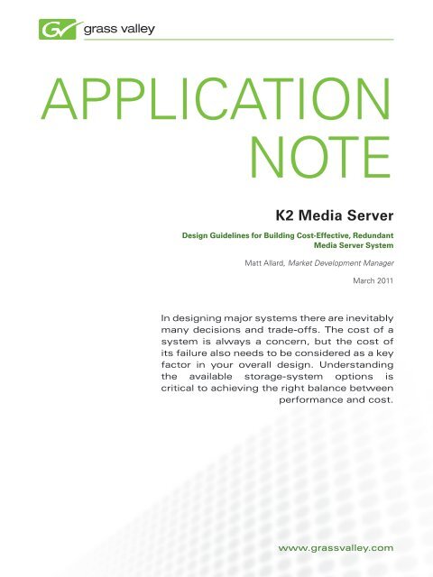 K2 Media Server - Grass Valley