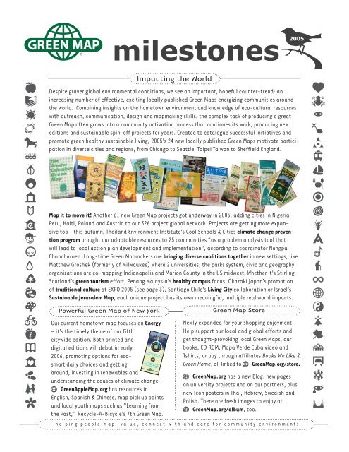 ?milestonesR2005 - Green Map System