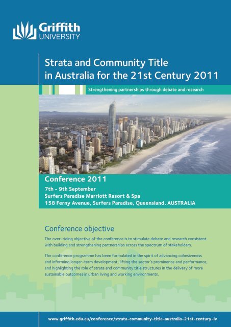 Strata and Community Title in Australia for the ... - Griffith University