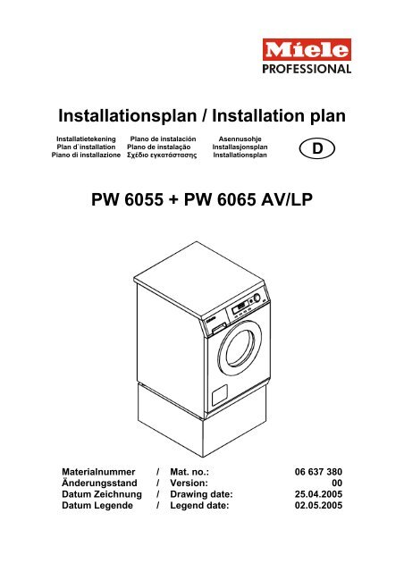 Installationsplan - Miele Professional
