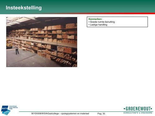 Insteekstelling Kenmerken