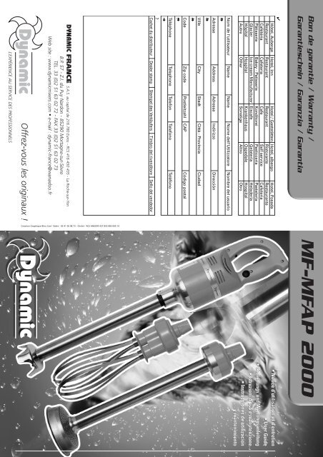 MF-MFAP 2000 - Dynamic