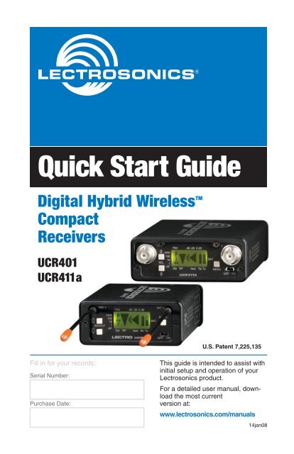 Lectrosonics UCR401 Digital Hybrid Receiver