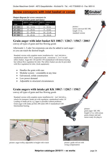 KS 100 / 120 / 150 / 200 - Gruber Maschinen GmbH