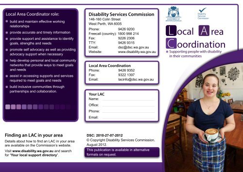 Supporting people with disability in their communities - brochure