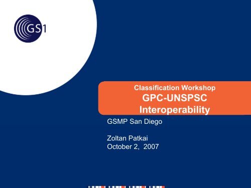 GPC-UNSPSC integration wave 1-7 feedback - GS1