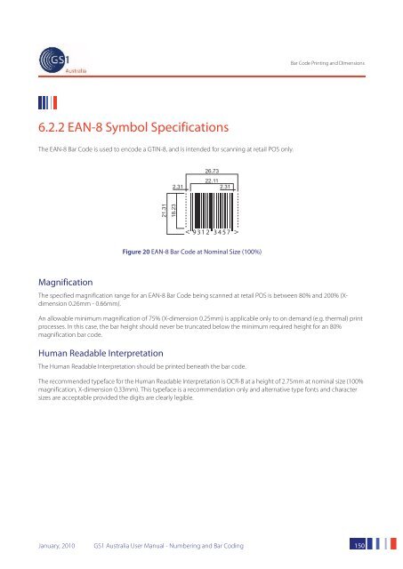 6.2.2 EAN-8 Symbol Specifications - GS1 Australia