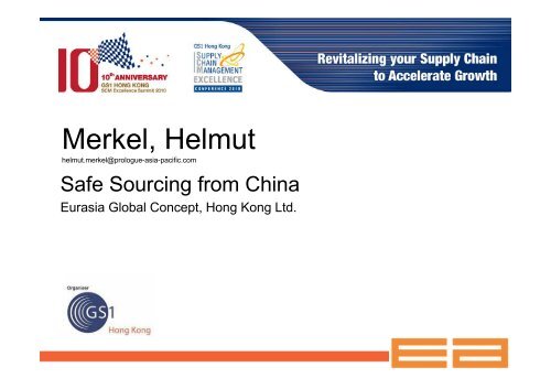 Prof. Dr. Helmut MERKEL - GS1 Hong Kong SCM Excellence ...