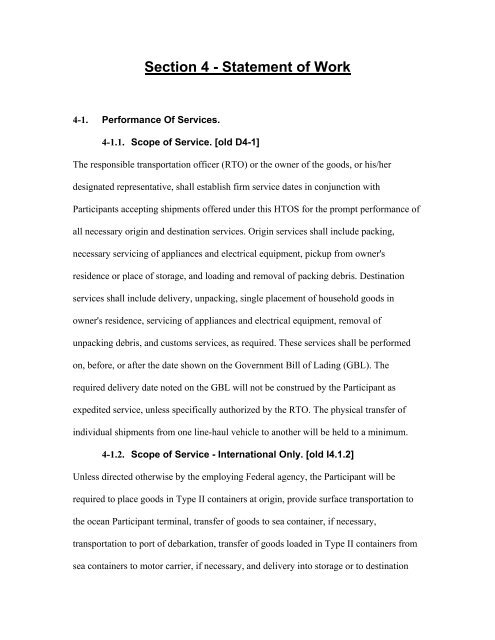 Section 4 - Statement of Work - GSA