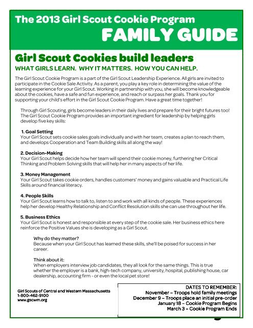 Cookie Parent Permission Form & Family Info - Girl Scouts of Central ...