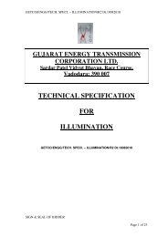 Technical Specification for - Gujarat Electricity Board