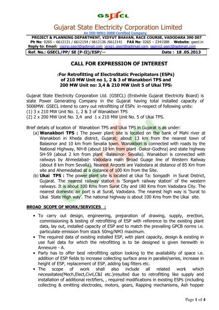 Gujarat State Electricity Corporation Limited - Gujarat Electricity Board