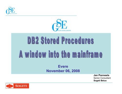 DB2 Stored Procedure - GSE Belux