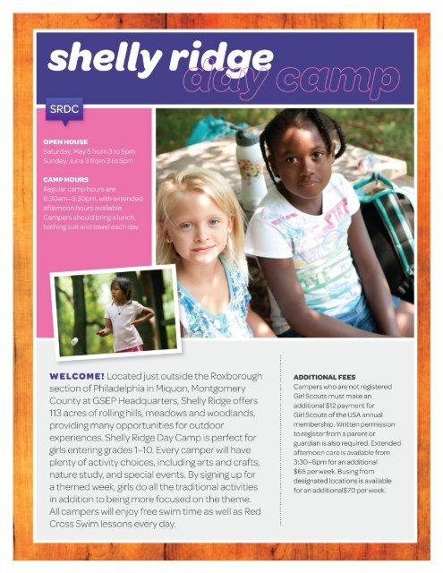 Shelly Ridge Day Camp Parent Packet - Girl Scouts of Eastern ...