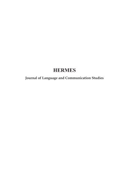HERMES Journal of Language and Communication Studies 44 – 2010