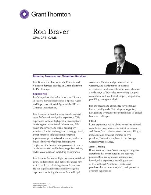 Ron Braver - Grant Thornton LLP