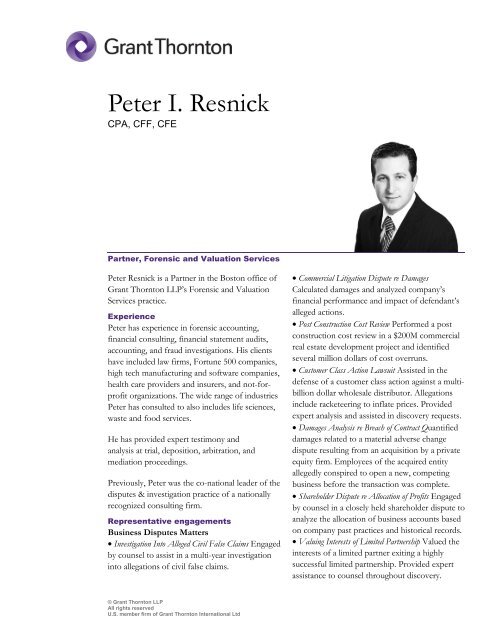 Peter I. Resnick - Grant Thornton LLP