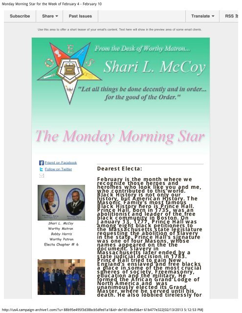 Monday Morning Star for the Week of February 4 ... - GTGC.org