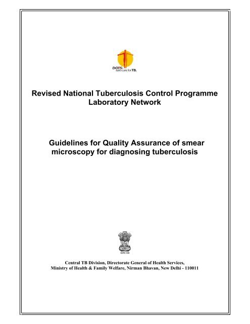 Revised National Tuberculosis Control Programme Laboratory ...