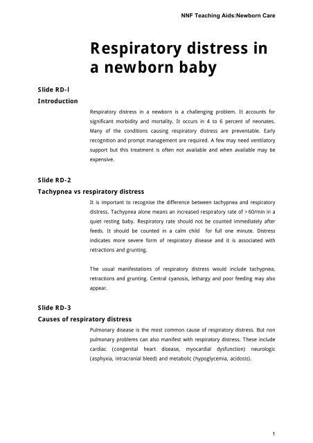 Respiratory distress in - Newbornwhocc.org