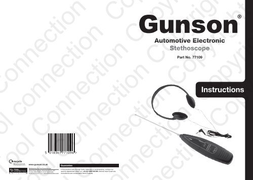 Instructions - Gunson