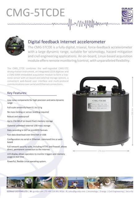 Datasheet - Güralp Systems Limited
