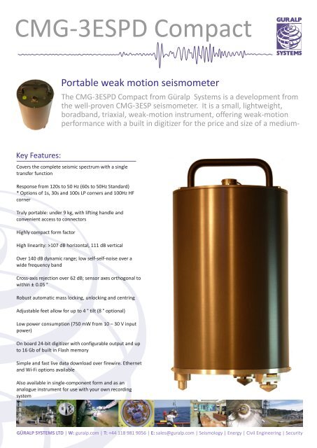 Datasheet - Güralp Systems Limited