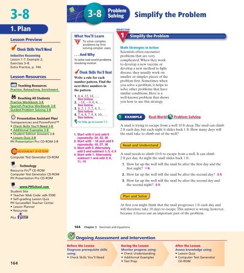 Pre Alg TE Lesson 3-8