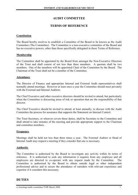 Audit Committee Terms of Reference April 2008 - Paper G(PDF)