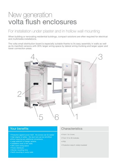 volta flush enclosures IP30 - Hager